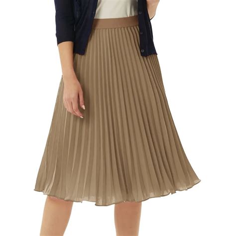 GRACE KARIN Women S Pleated Swing A Line Skirt High Elastic Waist Solid