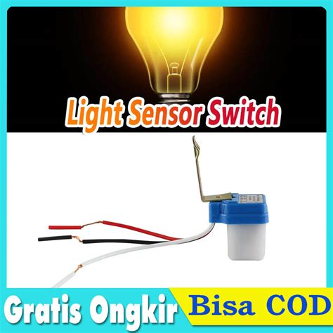 Dikirim Dlm 24jam AC 220V 10A Photocell Sensor Cahaya Otomatis Lampu
