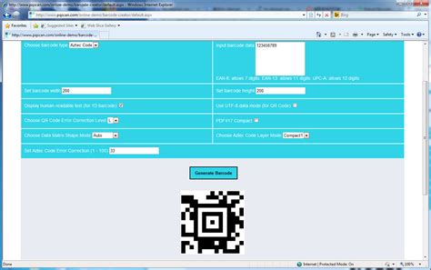 How To Encode And Create Aztec Code Barcode In ASP NET Server Site