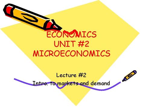 ECONOMICS UNIT 2 MICROECONOMICS Lecture 2 Intro To