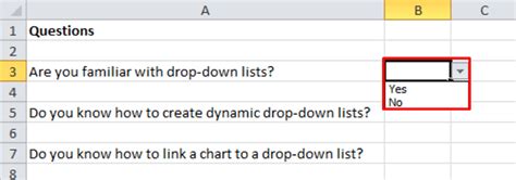 How To Create Simple Or Dynamic Drop Down Lists In Excel