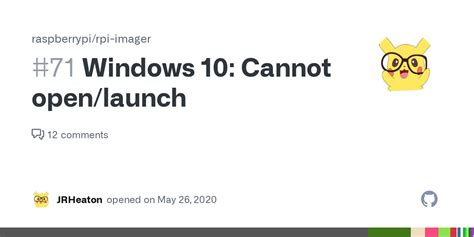 Windows 10 Cannot Open Launch Issue 71 Raspberrypi Rpi Imager