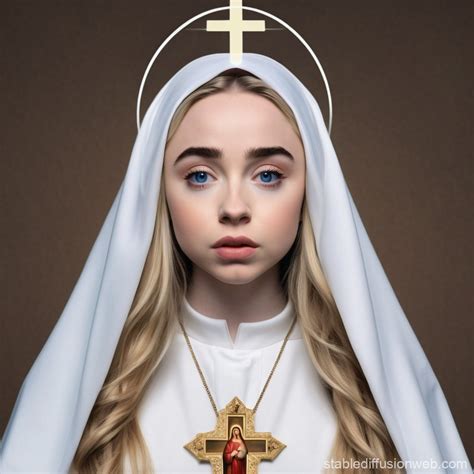 Sabrina Carpenter As Virgin Mary Stable Diffusion Online