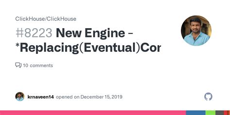 New Engine Replacingeventualconsistentmergetree · Issue 8223