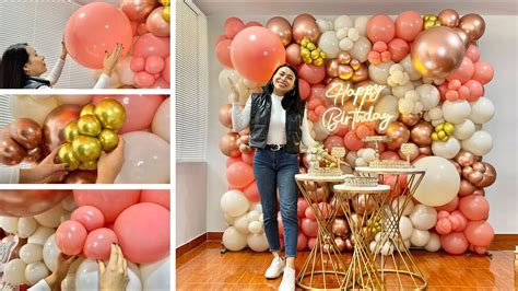 Como Hacer Una Pared De Globos Para Cumpleaños 🎉 Balloon Wall 🎉 Youtube