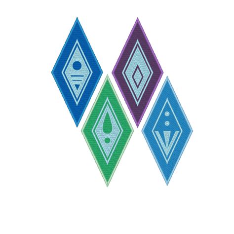 Elemental Symbols Pack Frozen 2 Patch Design For Machine Embroidery