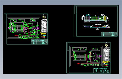 水厂平面图机械絮凝池加平流沉淀池autocad 2007模型图纸下载 懒石网