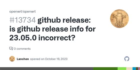 Github Release Is Github Release Info For 23050 Incorrect · Issue