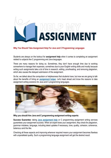 Ppt Why You Should Take Assignment Help For Java And C Programming