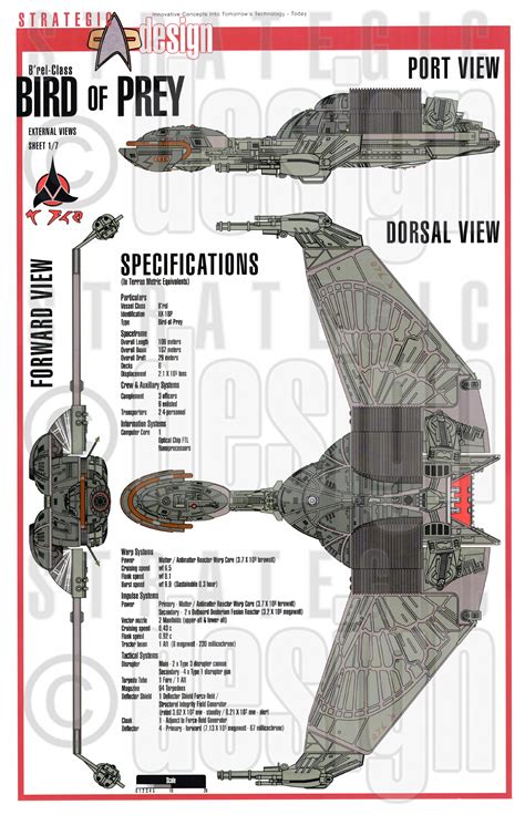 Star Trek Blueprints Brel Class Klingon Bird Of Prey