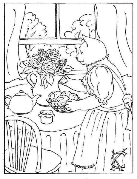 Table Setting Coloring Page