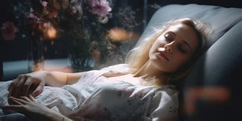 Woman Falls Asleep On The Sofa Generative Ai Premium Ai Generated Image
