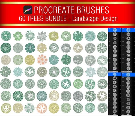 Procreate Tree Brush Set Tree Stamp Set Procreate Brush Pack
