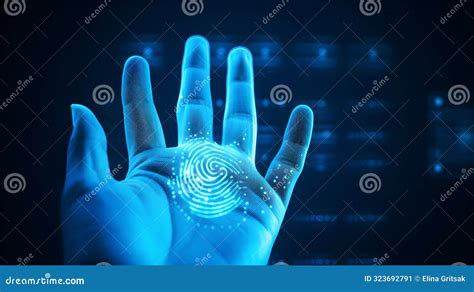Digital Fingerprint Scanner Enhancing Security Biometric Identity