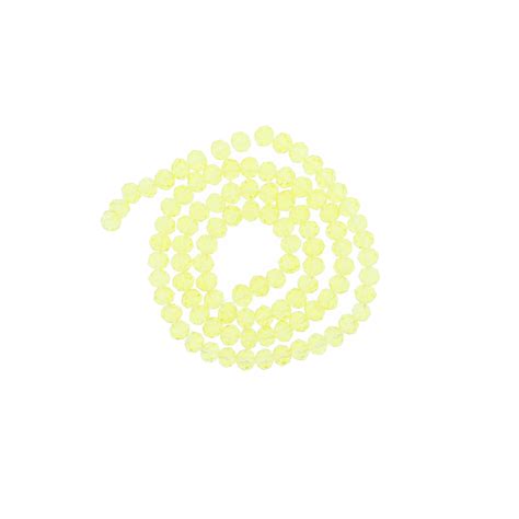 Fio De Contas De Cristal Achatado Amarelo Claro Transparente Mm Mysticah Artigos