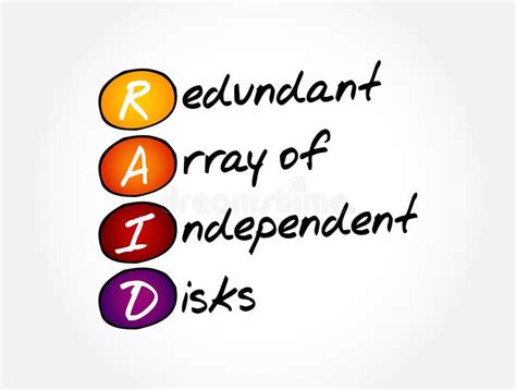Raid Redundant Array Of Independent Disks Is A Data Storage Virtualization Technology Acronym