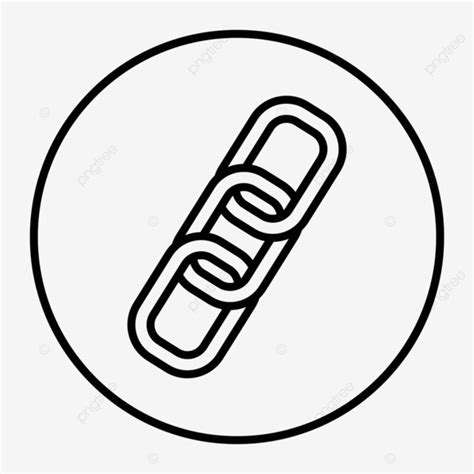 Thin Line Link Button Icon Tape Thin Line Digital Vector Tape Thin