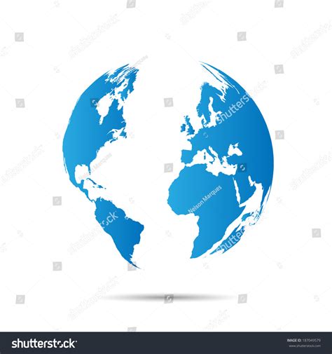 Illustration World Map Isolated On White Stock Vector Royalty Free Shutterstock