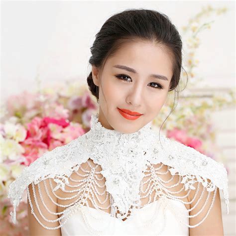 Buy Wholesale Luxury Wedding Jewelry Crystal Beads Lace Flower Bridal Necklace Shoulder Chain