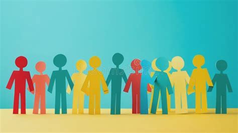 colorful paper figures holding hands symbolizing diversity and