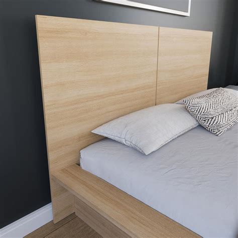 Nexera James Beige Oak Queen Panel Headboard 235983 The Home Depot