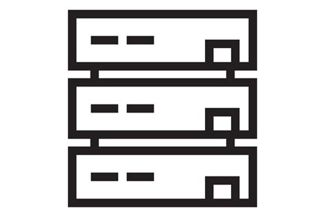 Server Icon Data Center Symbol Informational Storage