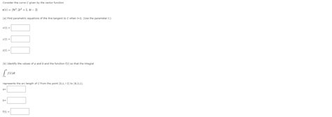 solved consider the curve c given by the vector