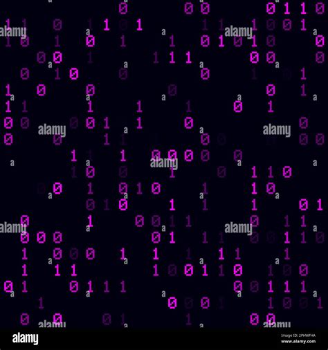 Technology Background Magenta Sparse Binary Background Small Sized Seamless Pattern Stylish
