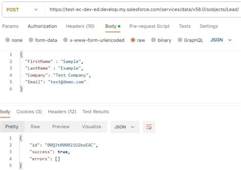 How To Create Lead Record Using Salesforce Rest Api Infallibletechie