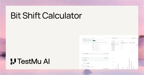 Free Bit Shift Calculator Left Shift And Right Shift