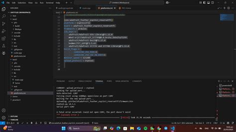 Esp32 S3 Reverse TFT Cant Find A Com5 Port PlatformIO Home