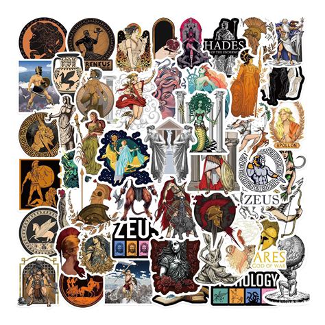 50pcs Greek Mythology Zeus Gaea Poseidon Athena Apollo