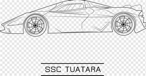 Ssc Tuatara Car Black White Outline Side View Png PNGWing