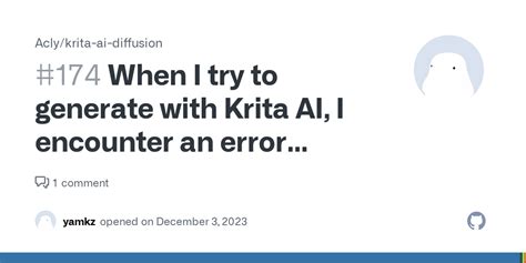 When I Try To Generate With Krita AI I Encounter An Error Related To The IP Adapter Macbook