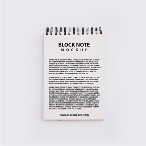 Free Block Note Mockup Psd Template Mockup Den