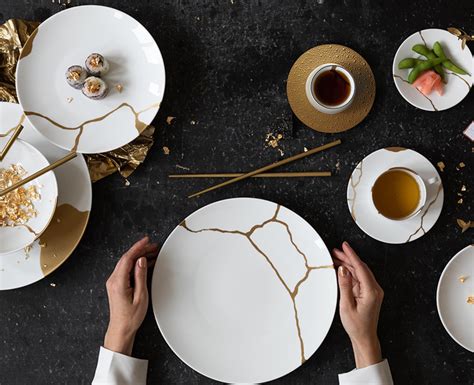 Coupe Dinner Plate 106 Kintsugi Sarkis Bernardaud Porcelain