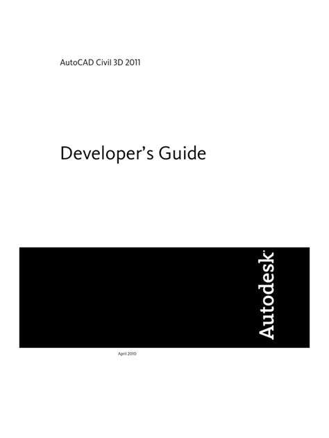 Autocad Civil 3d 2011 Developers Guide Pdf Component Object Model