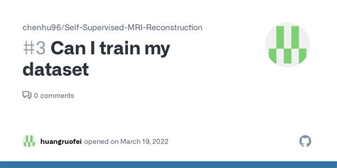 Can I Train My Dataset Issue Chenhu Self Supervised MRI Reconstruction GitHub