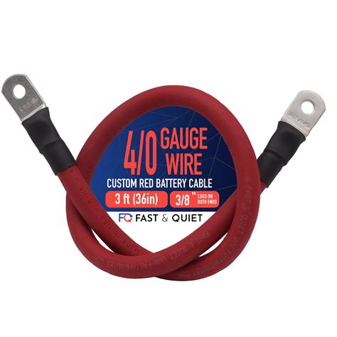40 Awg Battery Cable With Terminals Pure Copper Wire And Tin Plated