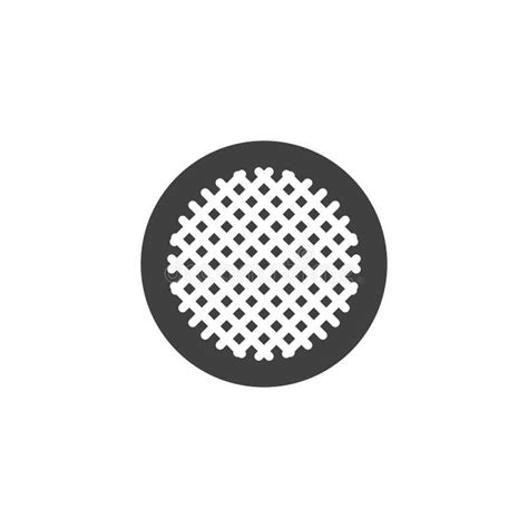 Textured Round Button Vector Icon Stock Vector Illustration Of Solid