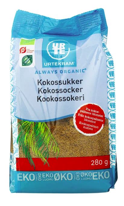Kokosų žiedų Cukrus Ekologiškas Urtekram 280g