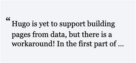 Toward Using A Headless Cms With Hugo Building Pages From Data The