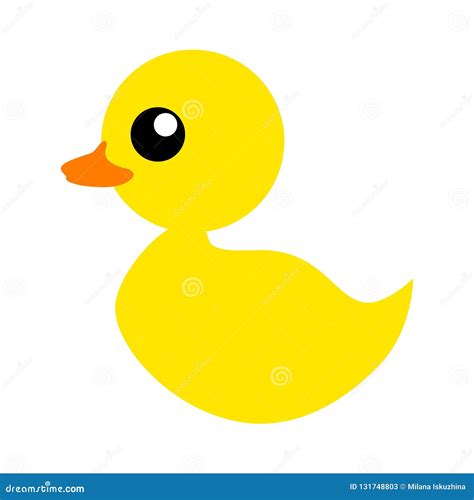 Rubber Duck Or Ducky Bath Toy Flat Color Icon For Apps And Websites