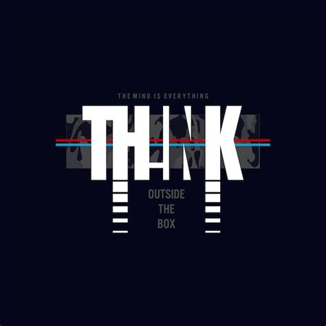Premium Vector Think Outside The Boxmotivational Quotes Typography Slogan