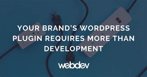 Your Brands Wordpress Plugin Requires More Than Development Wp Content