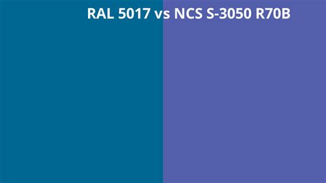 Ral 5017 Vs Ncs S 3050 R70b Ral Colour Chart Uk