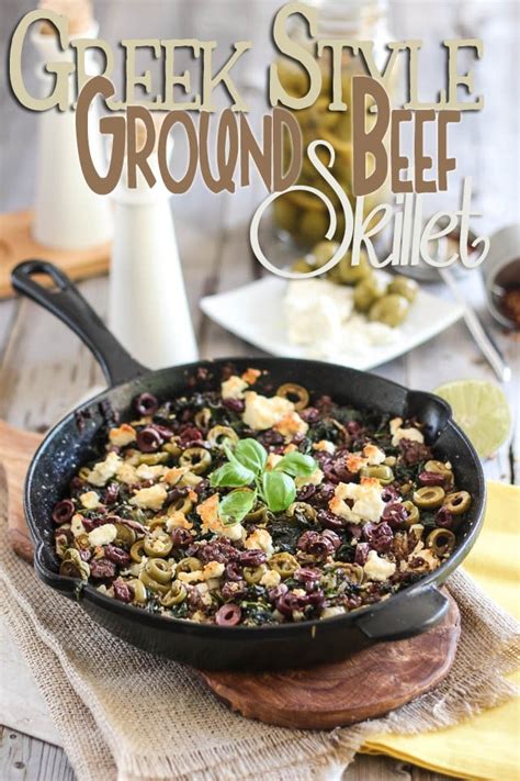 Greek Style Ground Beef Skillet