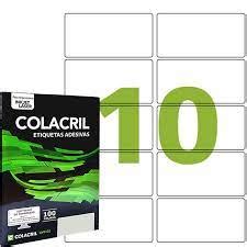 Etiqueta Impressora A X Mm Colacril Fls CA Shopee Brasil