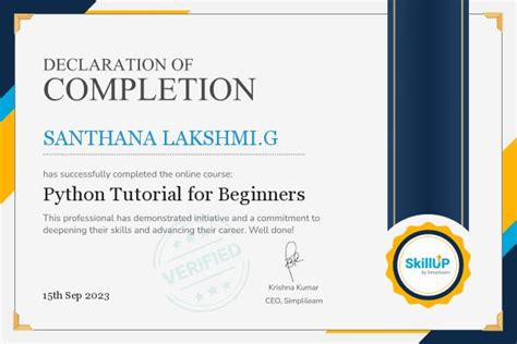 Santhana Lakshmi G On Linkedin Santhana Lakshmig Has Successfully