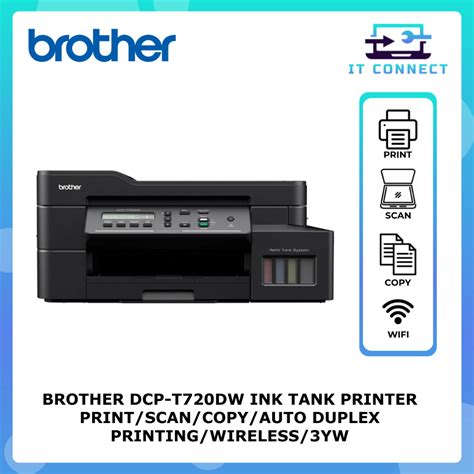 BROTHER DCP T720DW INK TANK PRINTER PRINT SCAN COPY AUTO DUPLEX PRINTING WIRELESS 3YW READY
